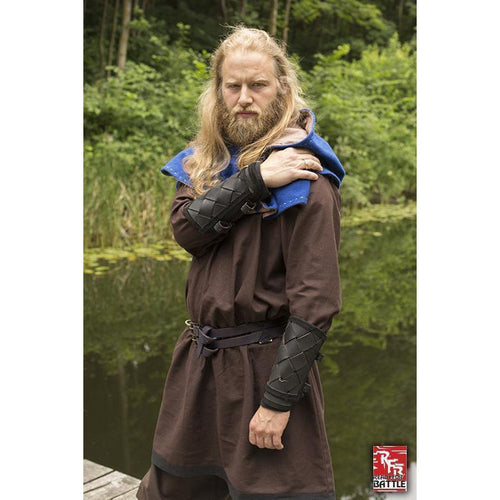 RFB Viking Leather Bracers - Black or Brown, Medium| GoblinSmith